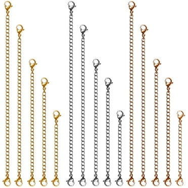 40Pcs Necklace Chain Extender 60mm Stainless Steel Extension End Chains ...
