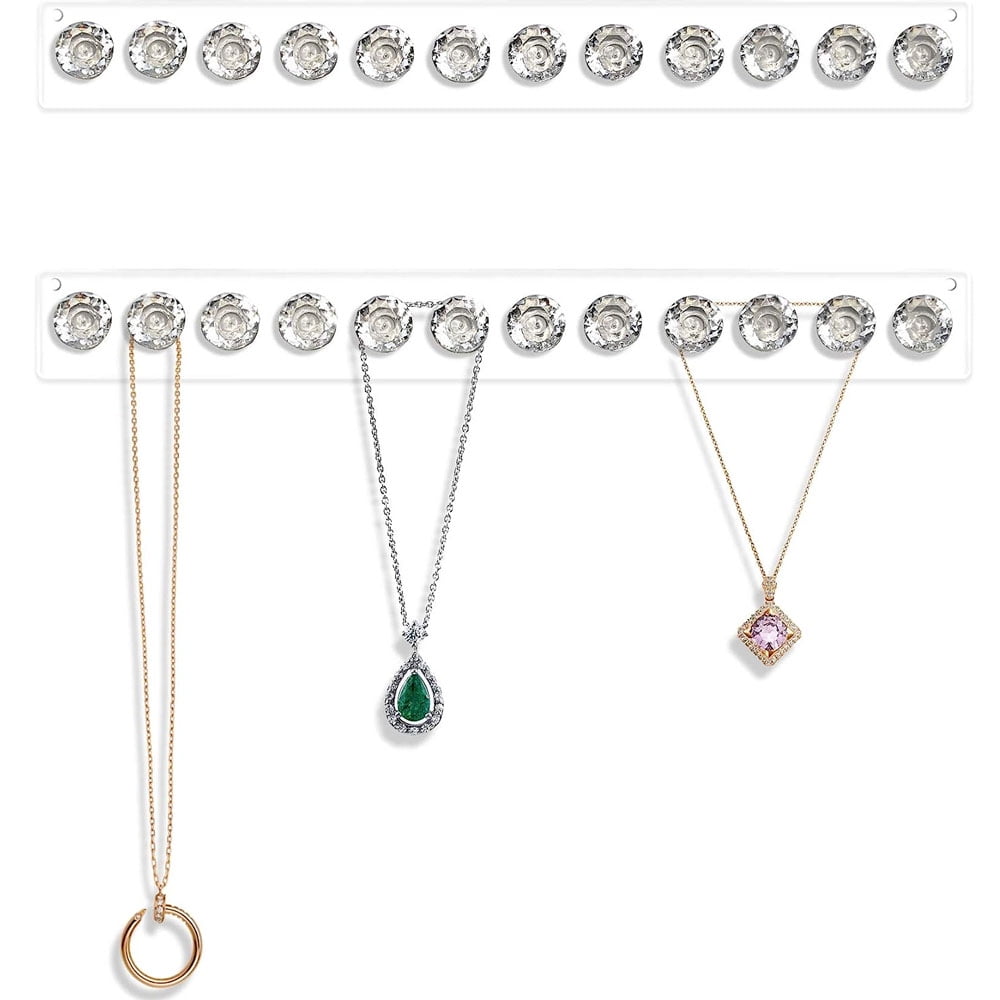 Necklace Hangers Acrylic Necklaces Holder Wall Mounted Jewelry ...