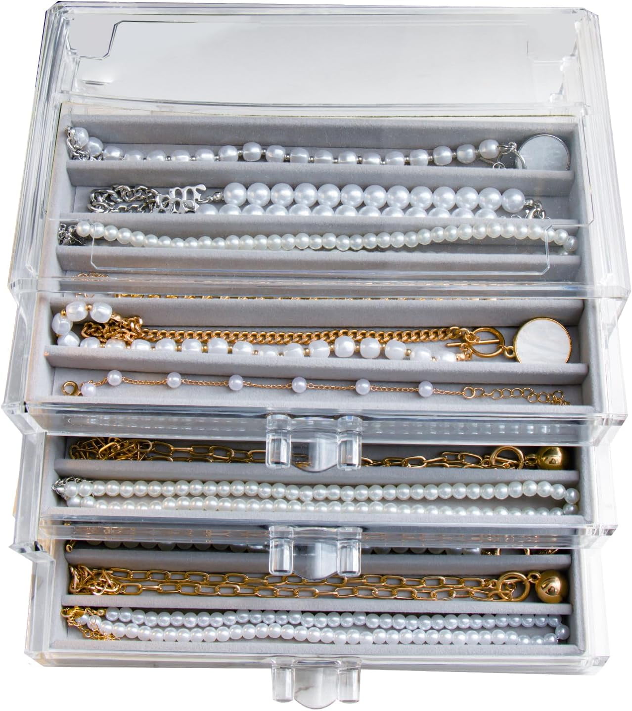 Necklace Holder Organizer, Dustproof Necklace Box Velvet Necklace ...