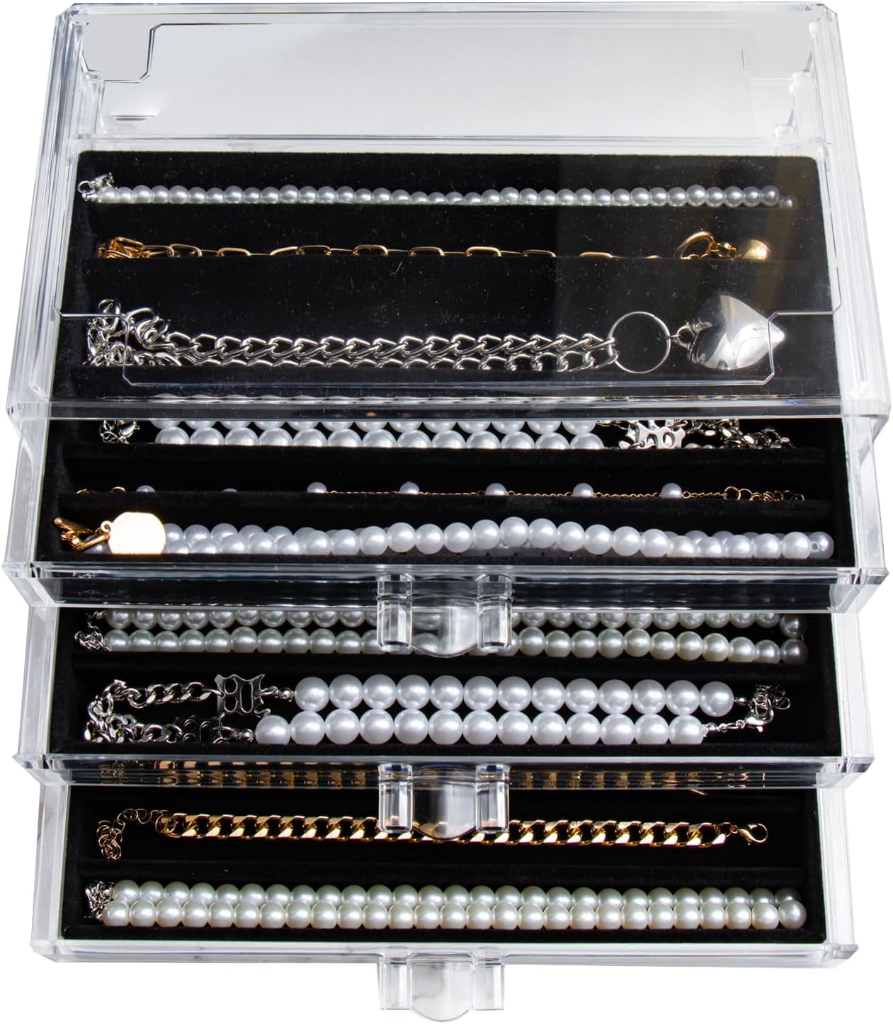 Necklace Holder Organizer, Dustproof Necklace Box Velvet Necklace ...