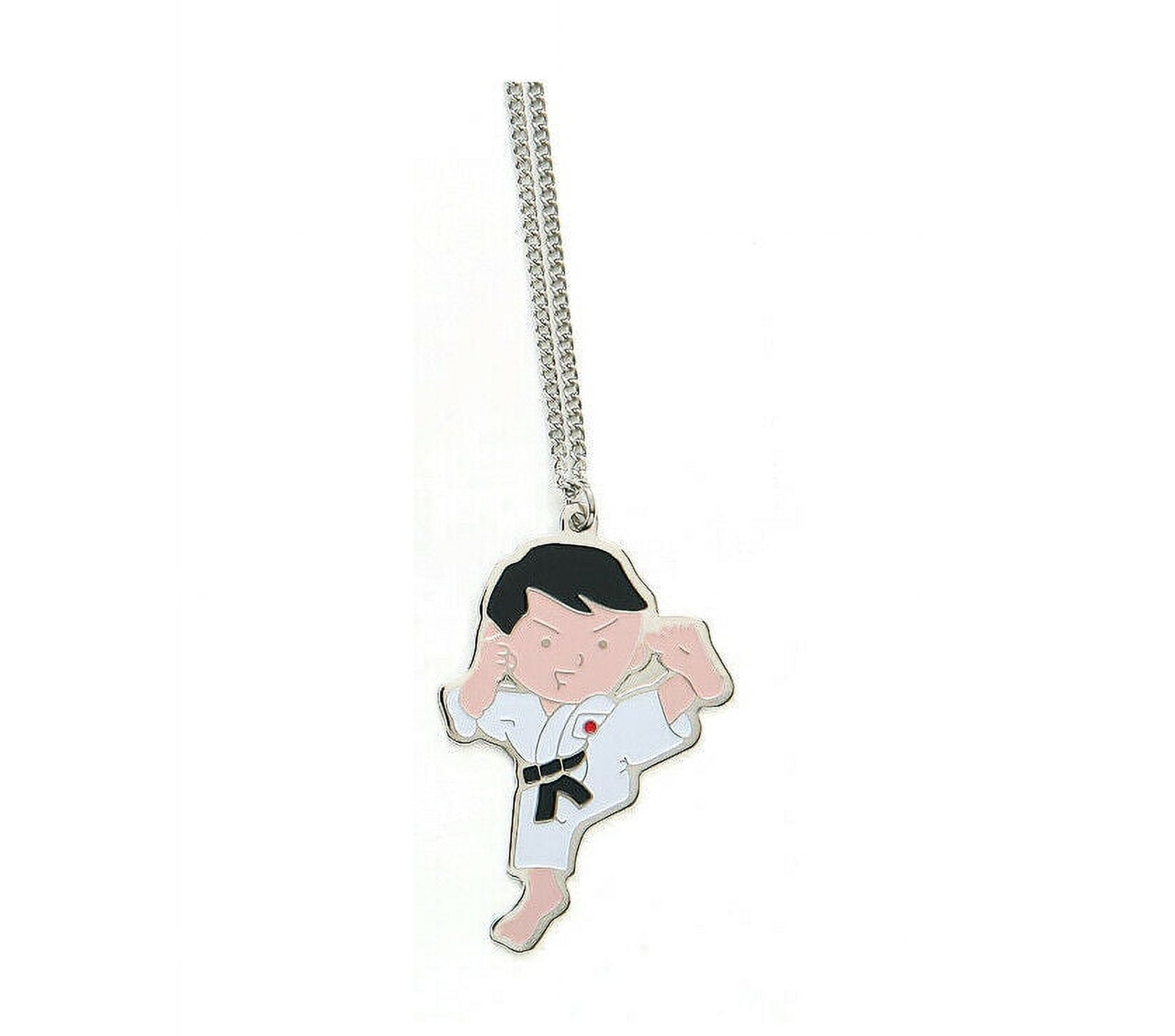 Necklace Karate Kicker Pendant and Chain Martial Arts Chain - Walmart.com