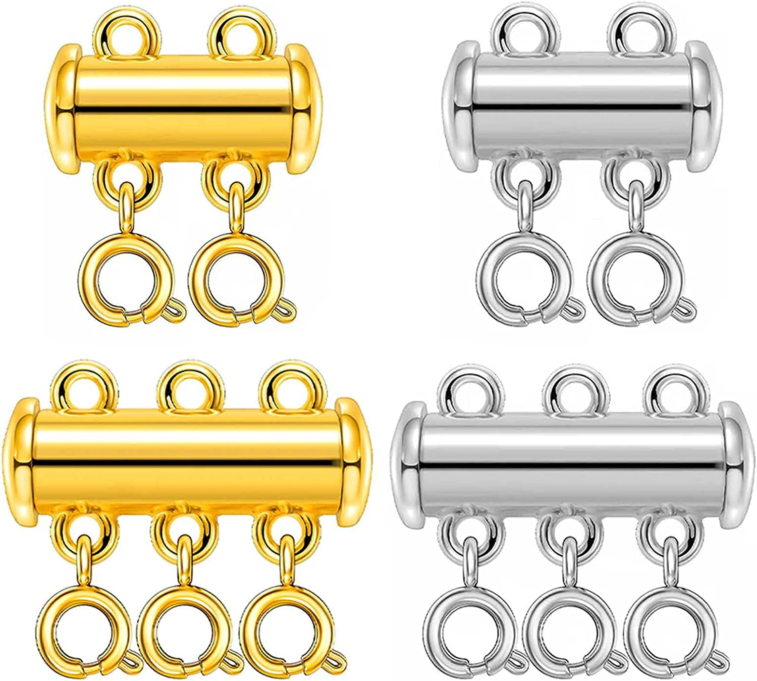 Necklace Layering Clasps Slide Lock Clasp Necklace Connector Multi ...