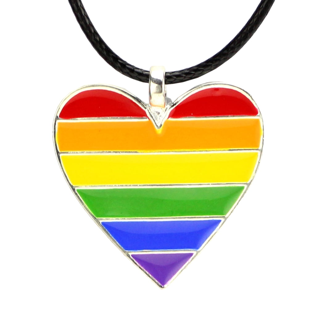 Necklace Lgbt Heart Necklaces Gay Pride Stainless Steel Love