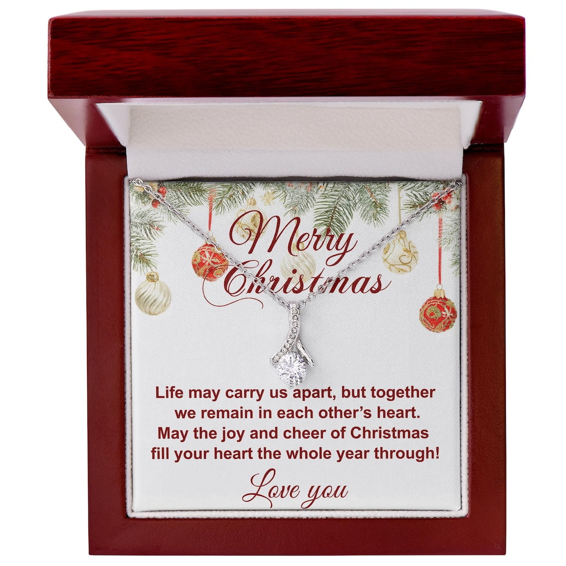 Necklace Meaningful Message Card for Her Family Friends Far Away ...