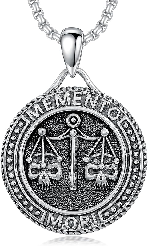 Necklace for Men 925 Sterling Silver Masonic/Memento Mori/Skull/Allah ...