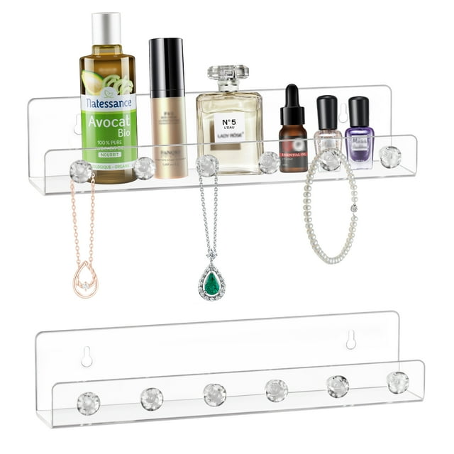 Necklace Organizer,Acrylic Necklace Hanger, Wall Mounted Necklace ...