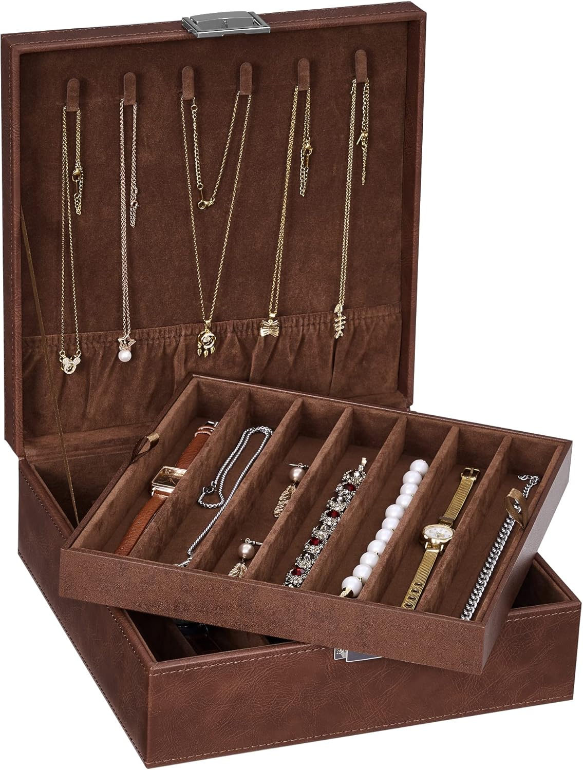 Necklace Organizer Box Necklace Storage Organizer for Chains, Bracelets ...