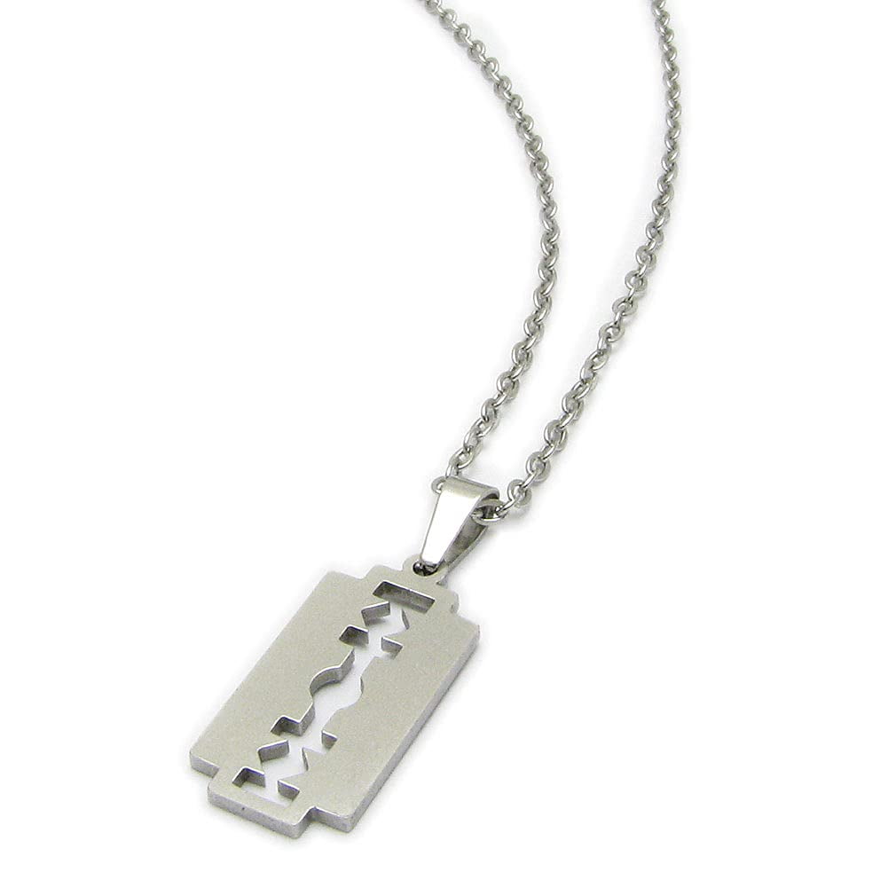 Necklace Razor Stainless Steel Chain Necklace Razor CEN10002 [Miles ...
