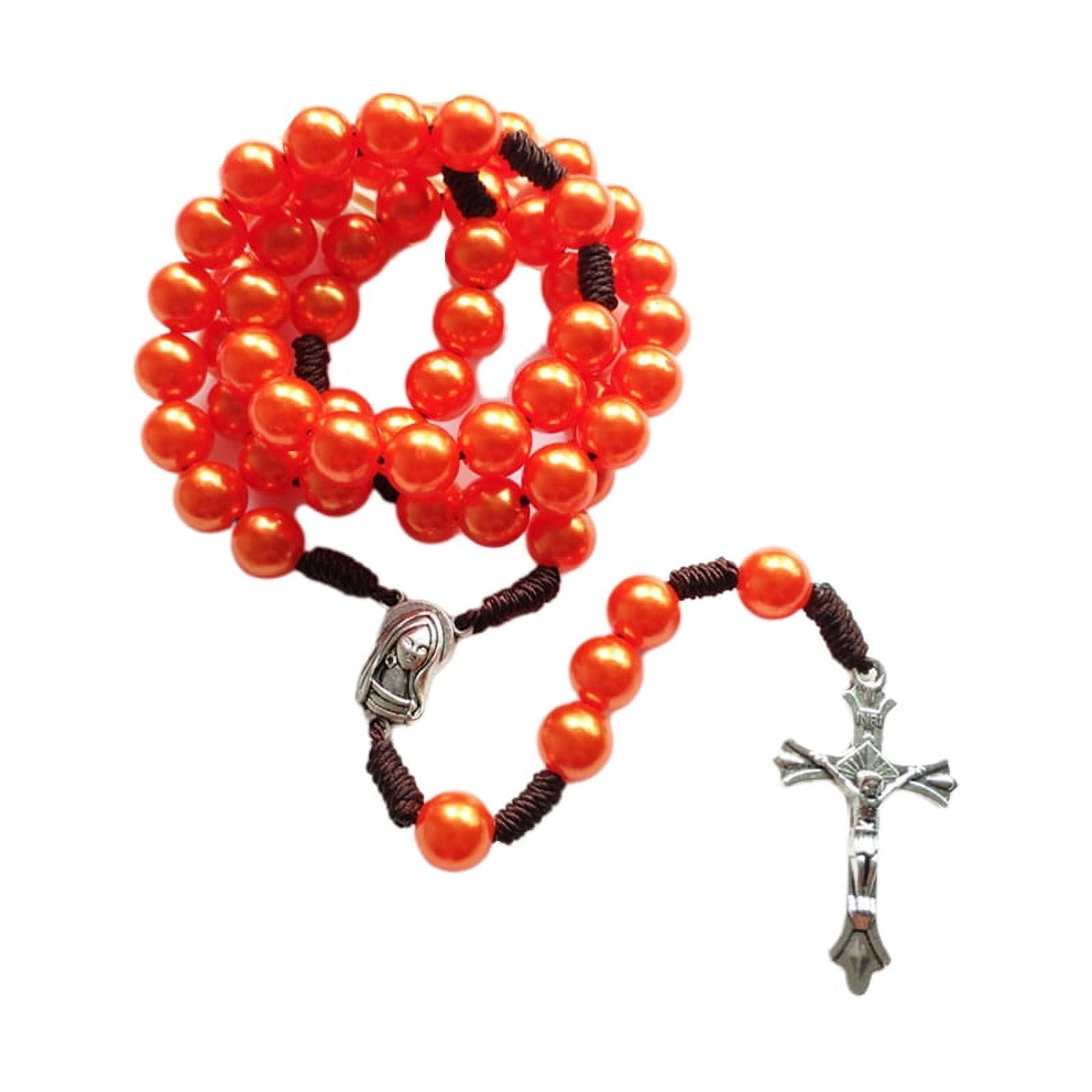 Necklace Vintage Jesus Christ Crucifix for Cross Rosary Beads Pendant ...