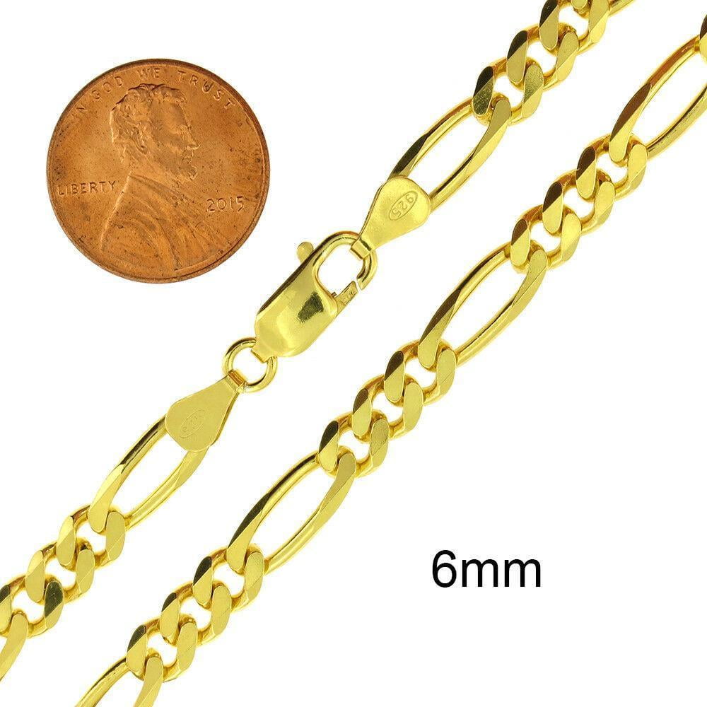 Necklaces for Men Women 925 Sterling Silver Chain in Gold Plata Plata ...