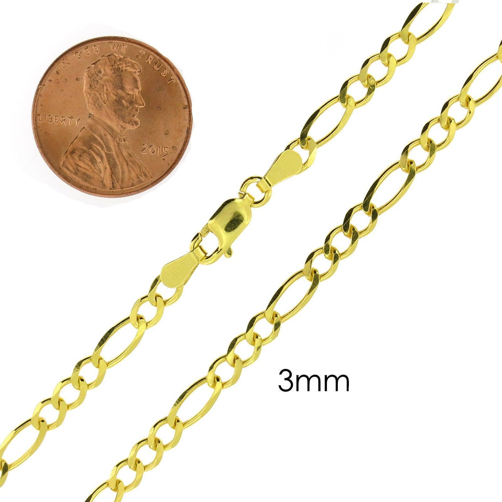 Necklaces for Men Women 925 Sterling Silver Chain in Gold Plata Plata ...