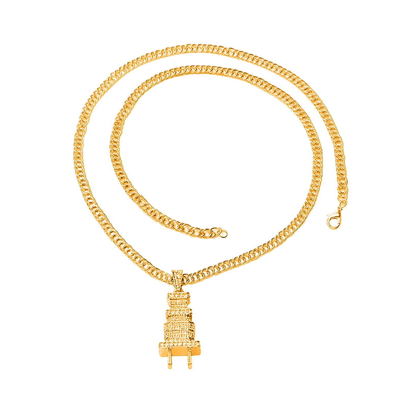 Necklaces for Women,Men's Stainless Steel Hop Electric Thick Plug ...