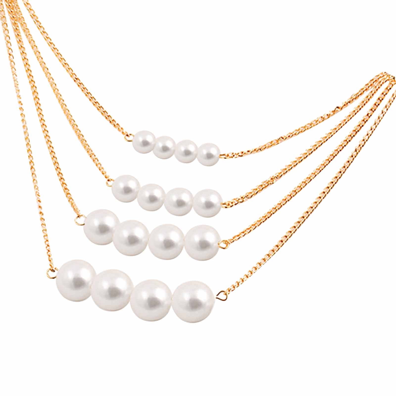 Necklaces for Womennecklaces & Pendants 4 Triple Strand White Cultured ...