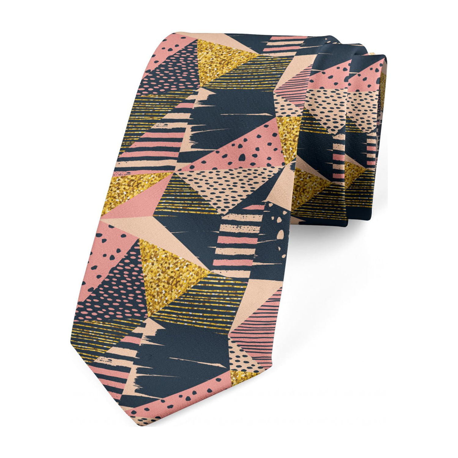 Necktie, Polygon Art Shapes, 3.7", Multicolor, by Ambesonne - Walmart ...