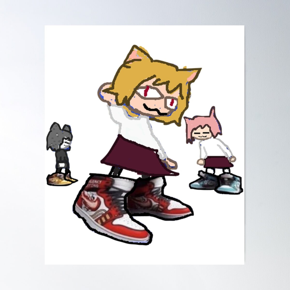 Neco Arc Drip Poster Wall Art, Modern Wall Decor For Living Room Bedroom, 8x12 UNFRAMED ...