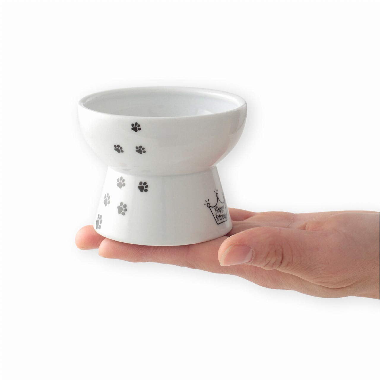 Necoichi Raised Stress Free TGF4 Cat Food Bowl, Elevated, Backflow ...