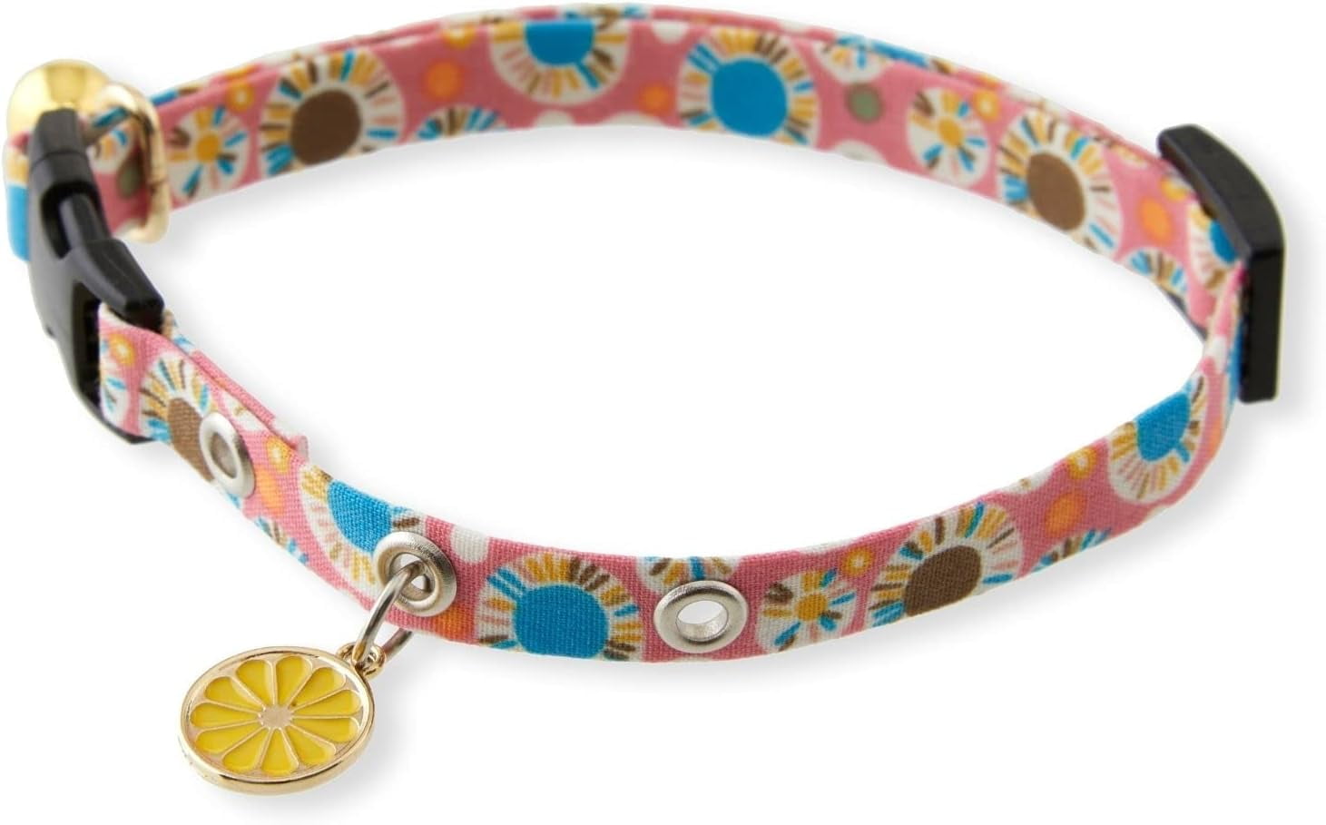 Necoichi Spring Blossoms Cat Collar (Pink) with Bell Safety Breakaway ...