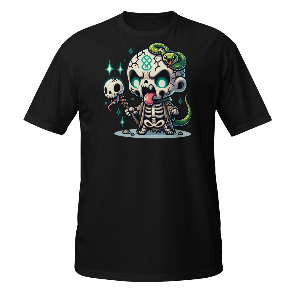 Necro Skeletal Cute Undead Wizard With Snake Chibi Cranium Mage Unisex ...