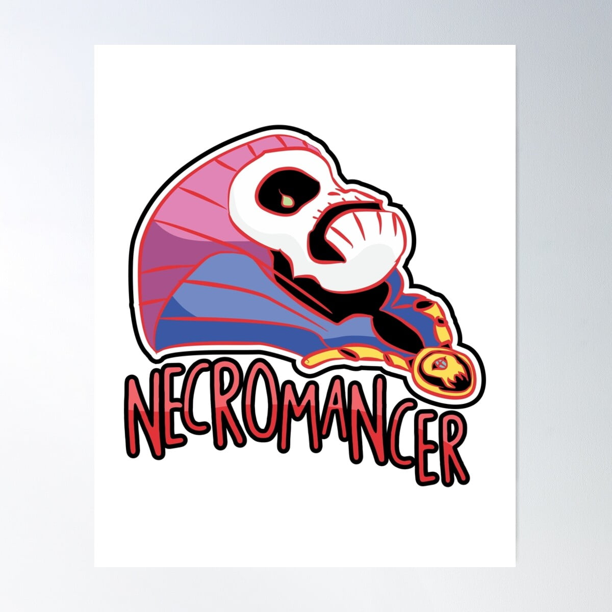 Necromancer Lich Undead Skeleton Magician Poster Wall Art, Modern Wall ...