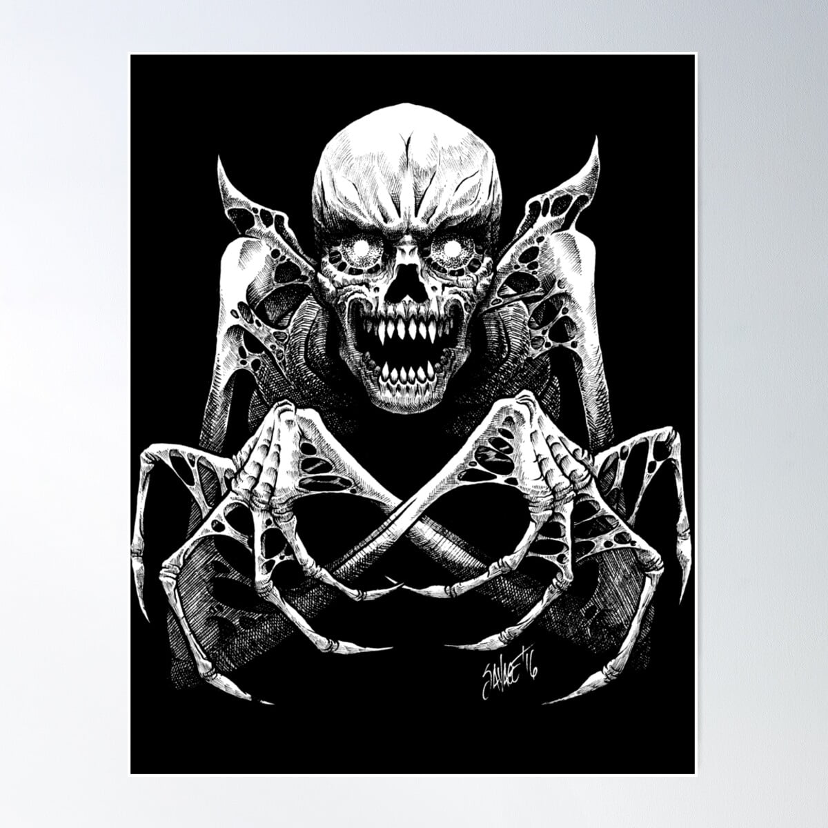 Necromancer Poster Wall Art, Modern Wall Decor For Living Room Bedroom ...