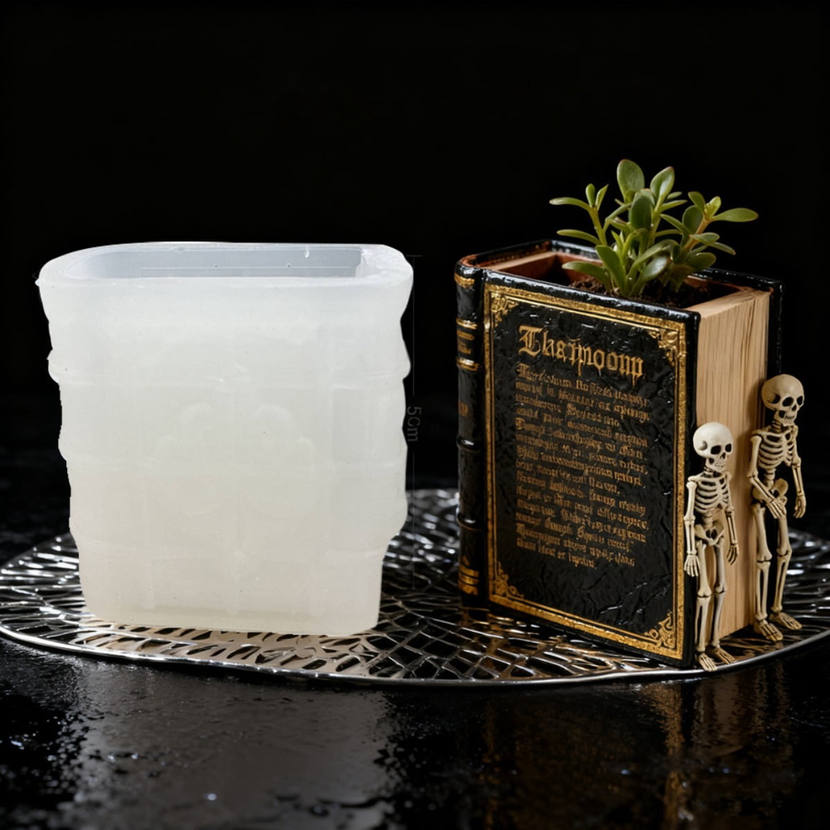 Necronomicon Silicone Mold, 3D Gothic Book Shape for Epoxy Resin. DIY ...