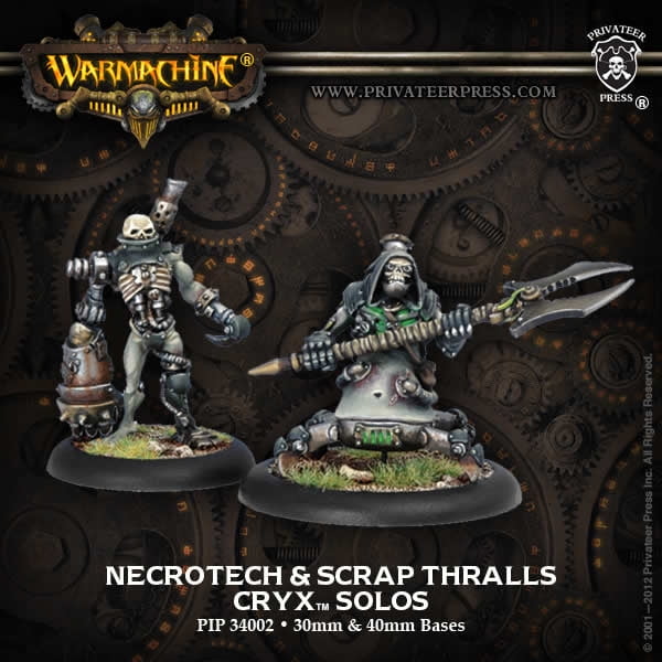Necrotech And Scrapthrall Solos Cryx Warmachine Miniatures Game ...