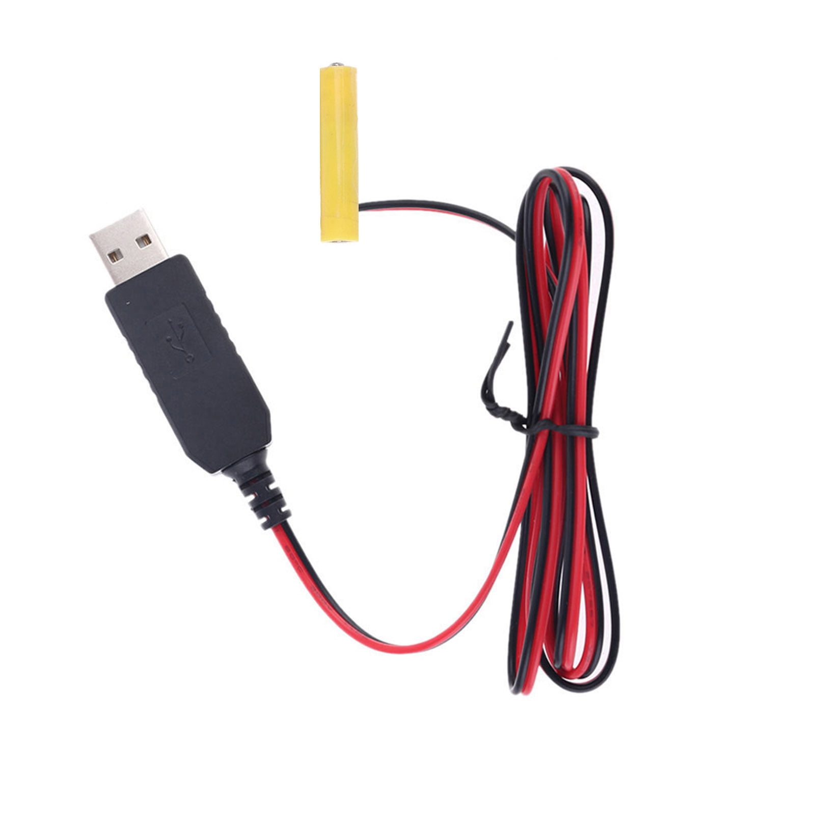 Necvior 1.5V AAA Dummy Battery Adapter USB Power Supply Cable Replace 1 ...