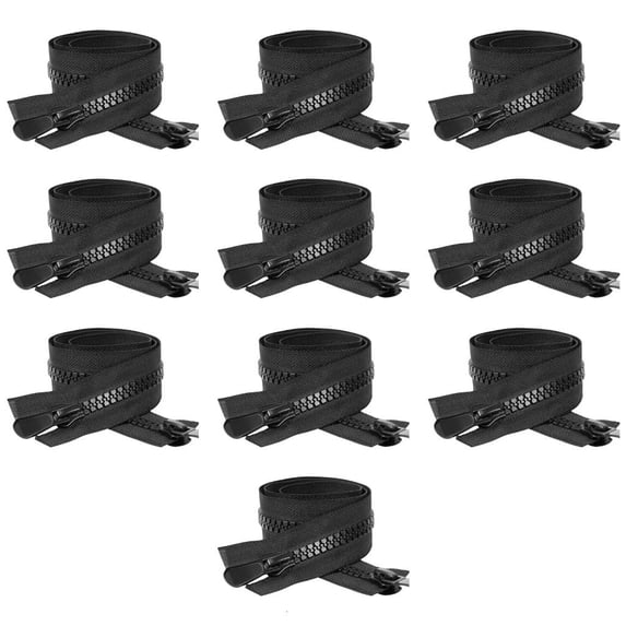 Necvior 10 Pcs Two Way Separating Zippers #10 Zippers Large Zippers ...