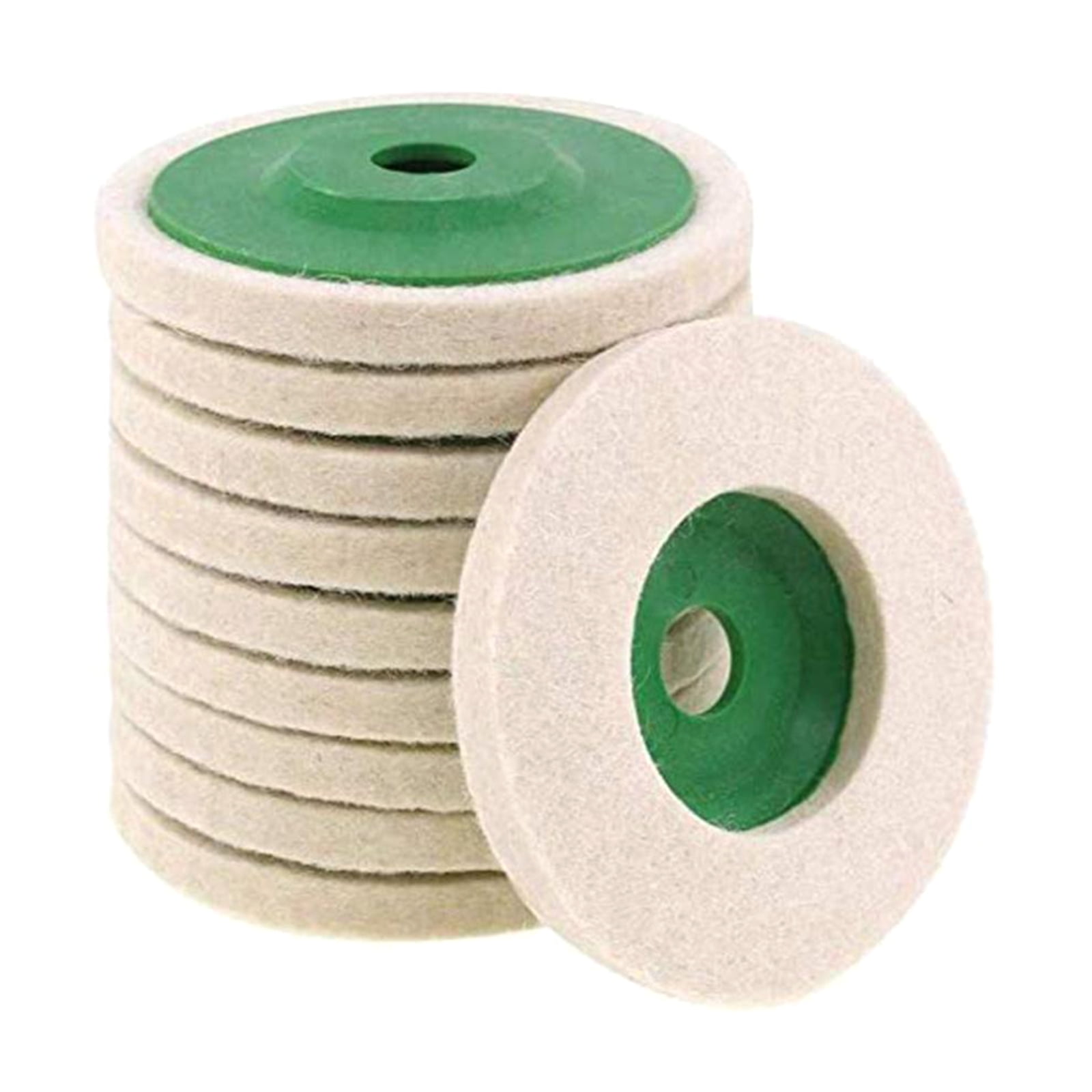 Necvior 10 Pcs/set 100 mm 4Inch Wool Sanding Discs Flap Wet Dry Wheel ...