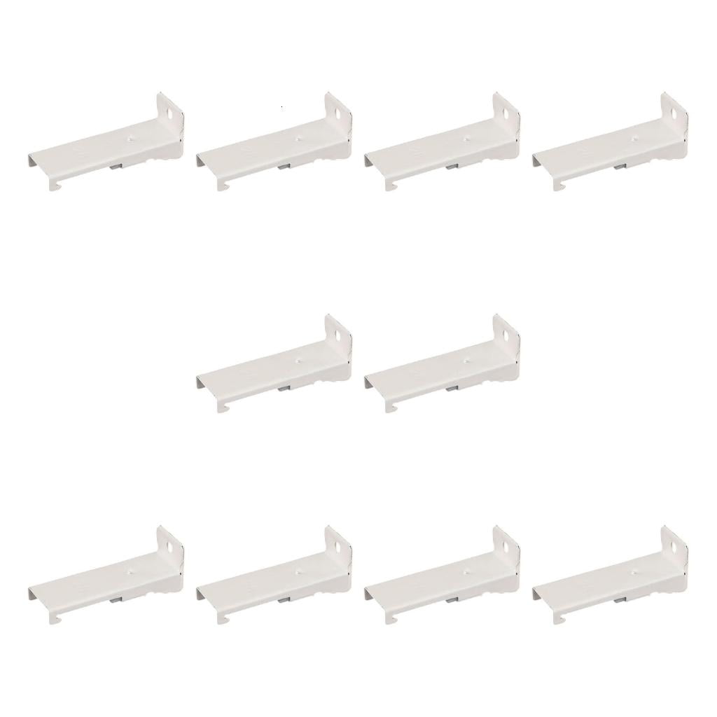 Necvior 10 Piece Wall Mount Metal Window Curtain Track Brackets for ...