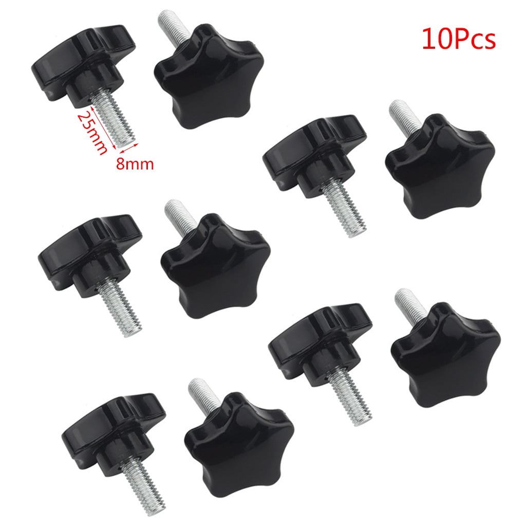 Necvior 10 Pieces M6/M8 Male Thread Clamping Hand Star Shaped Knobs ...