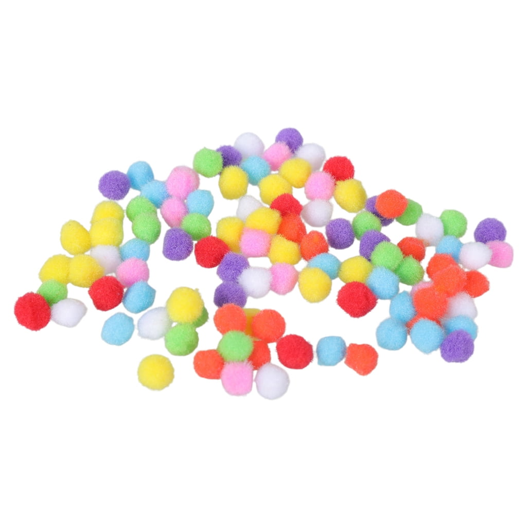 Necvior 100 Pcs/Set Assorted 8mm Mixed Color Soft Fluffy Pom Poms ...