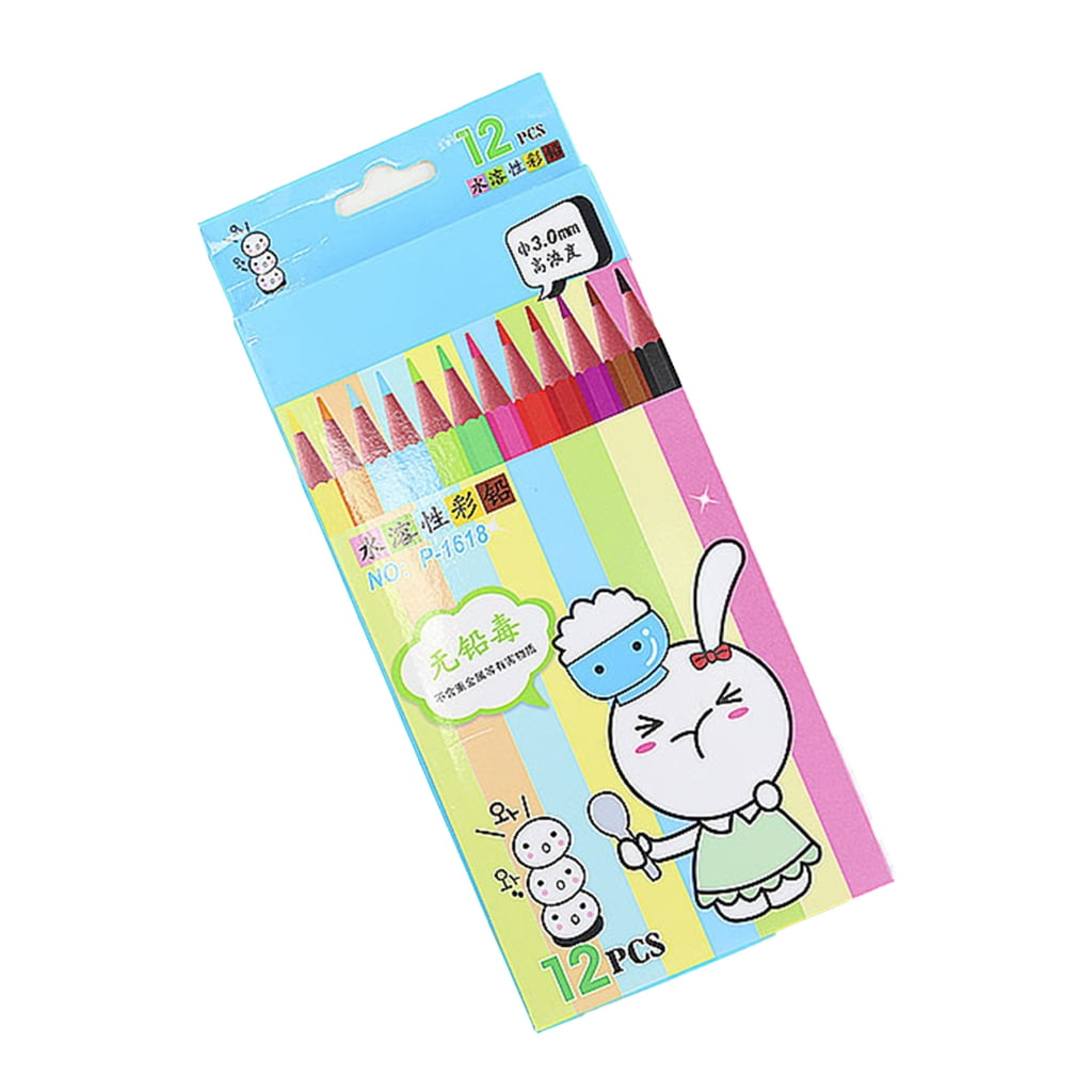 Necvior 12 Colored Drawing Pencils Water-Soluble Colored Pencil ...