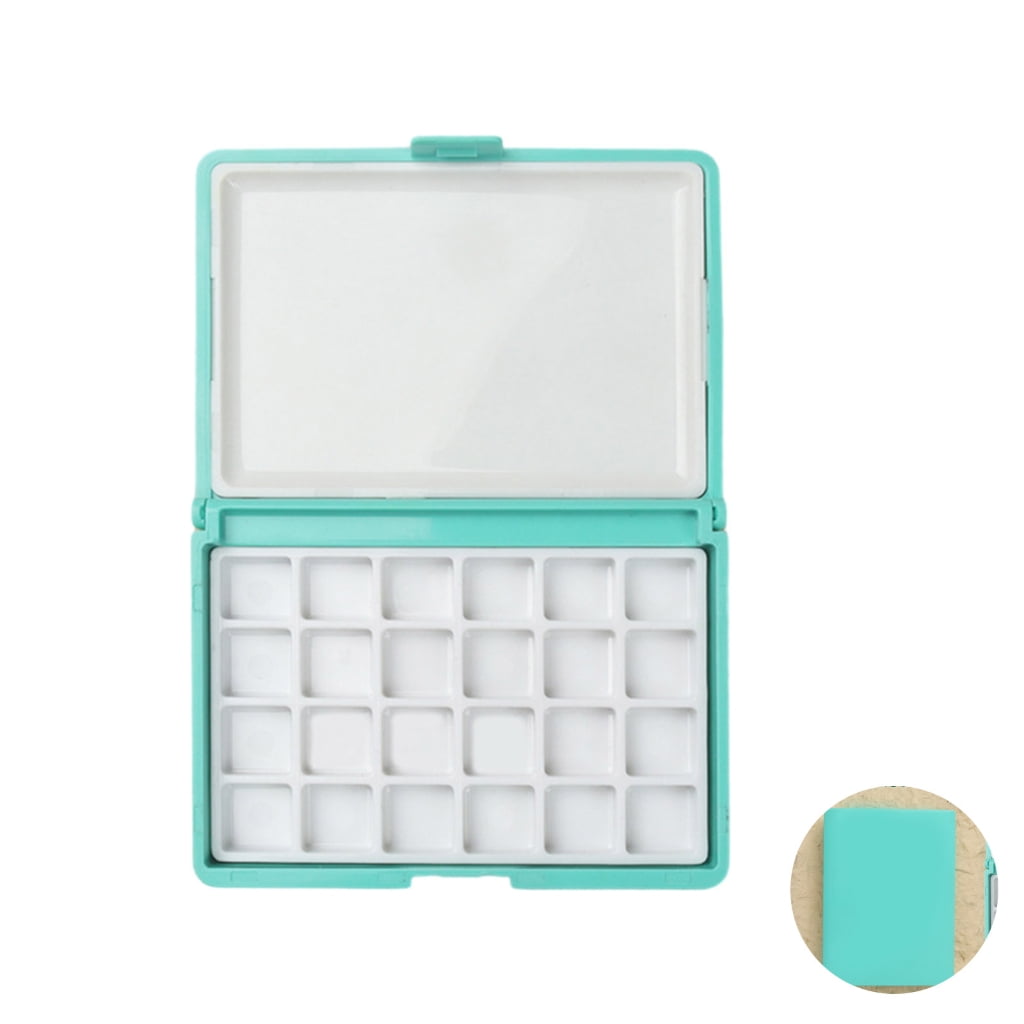 Necvior 12 Well 24 Well Paint Box Watercolor Paint Case Folding Paint ...
