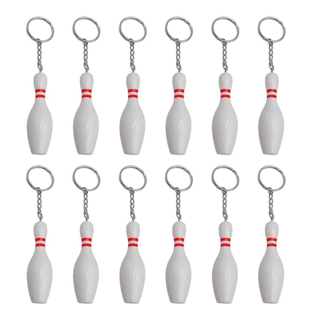 Necvior 12Pcs Bowling Keyring Bowling Pin Key Holder for Children ...