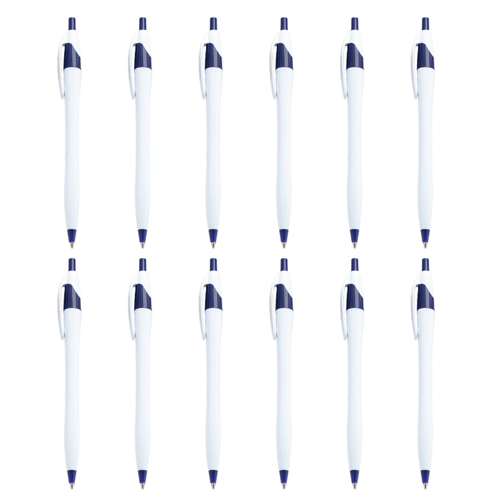 Necvior 12Pcs Retractable Ballpoint Pen with Pen Clip, Office Signing ...