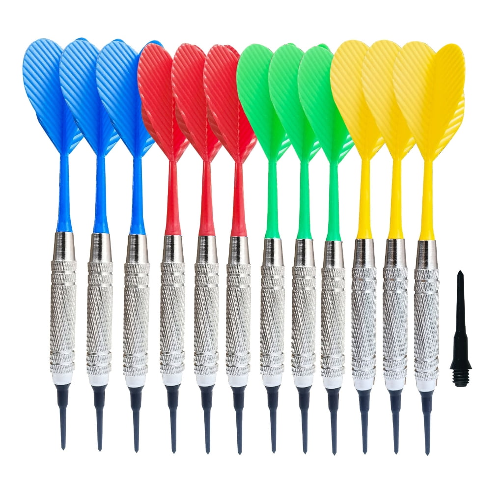 Necvior 12Pcs Soft Tip Darts Soft Darts Flight Plastic Tip Darts with ...