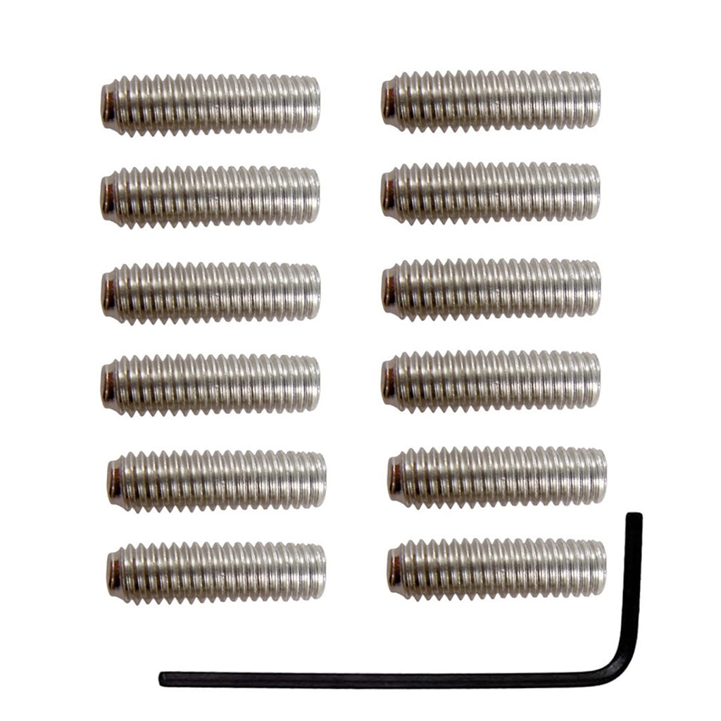 Necvior 12Pieces Guitar Saddle Bridge Height Adjustment Hex Screws ...