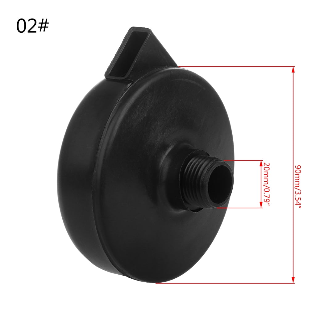 Necvior 16/20mm Black Plastic Male Threaded Exhaust Noise Muffler Air ...