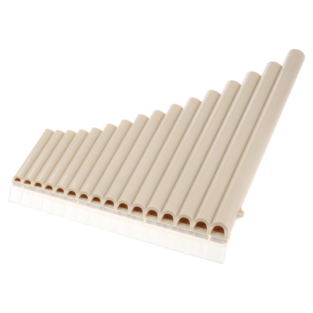 Necvior 16 Pipes Pan Flute C Tone 16 Tubes Panpipes Panflute for ...
