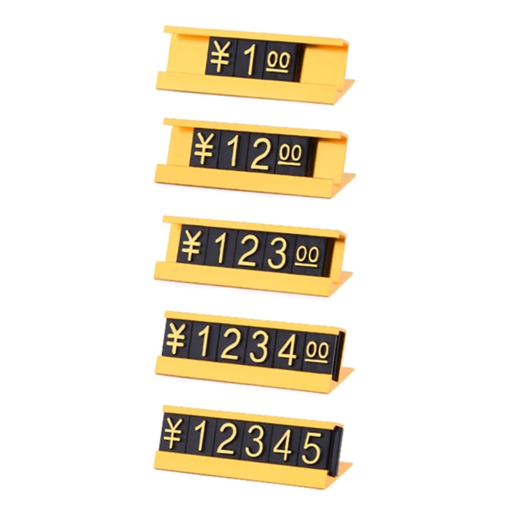Necvior 16Set Price Cube Counter Display Stand Label Cube Metal Arabic ...