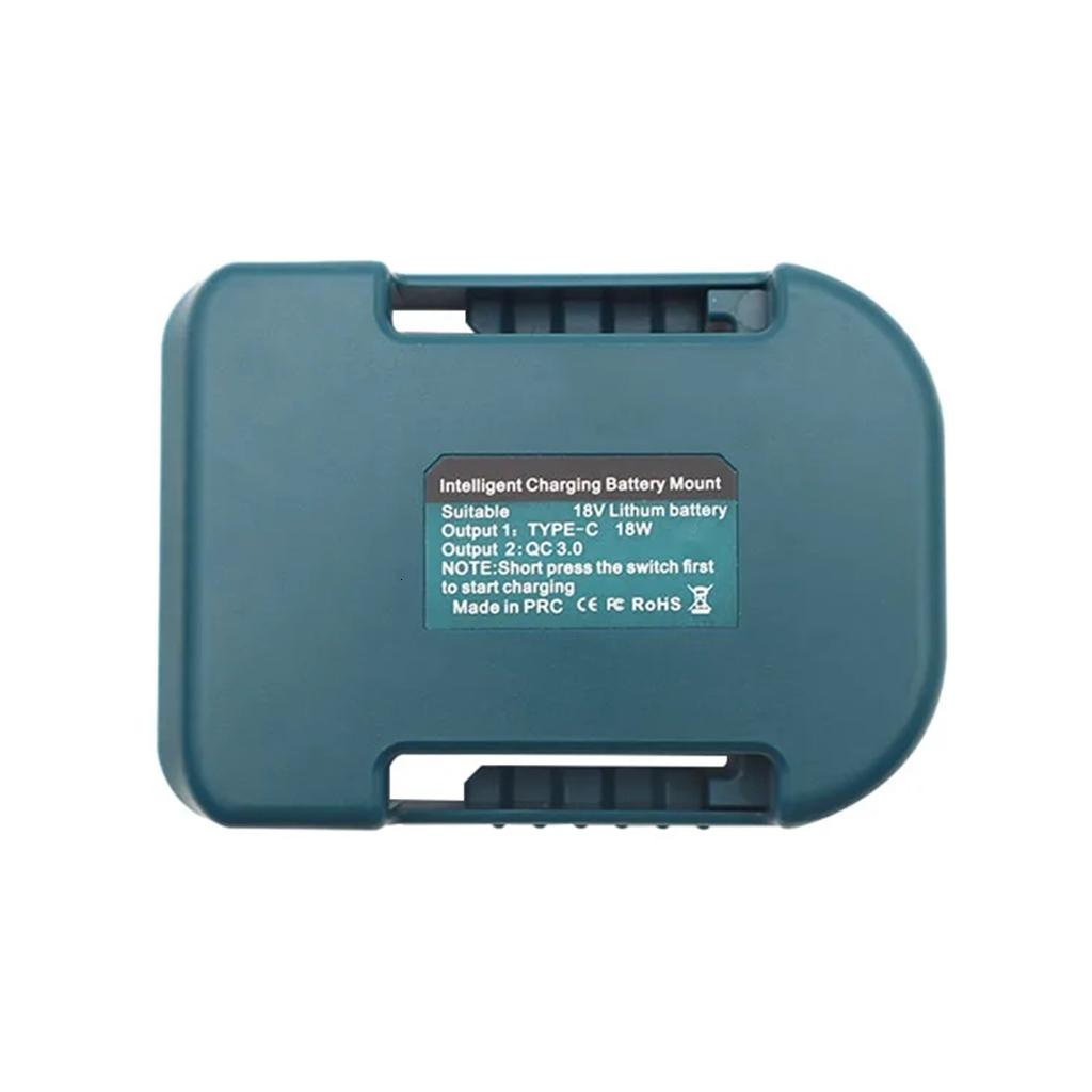 Necvior 18V Battery Holder Wall Storage Mount Rack USB Port Lithium ...