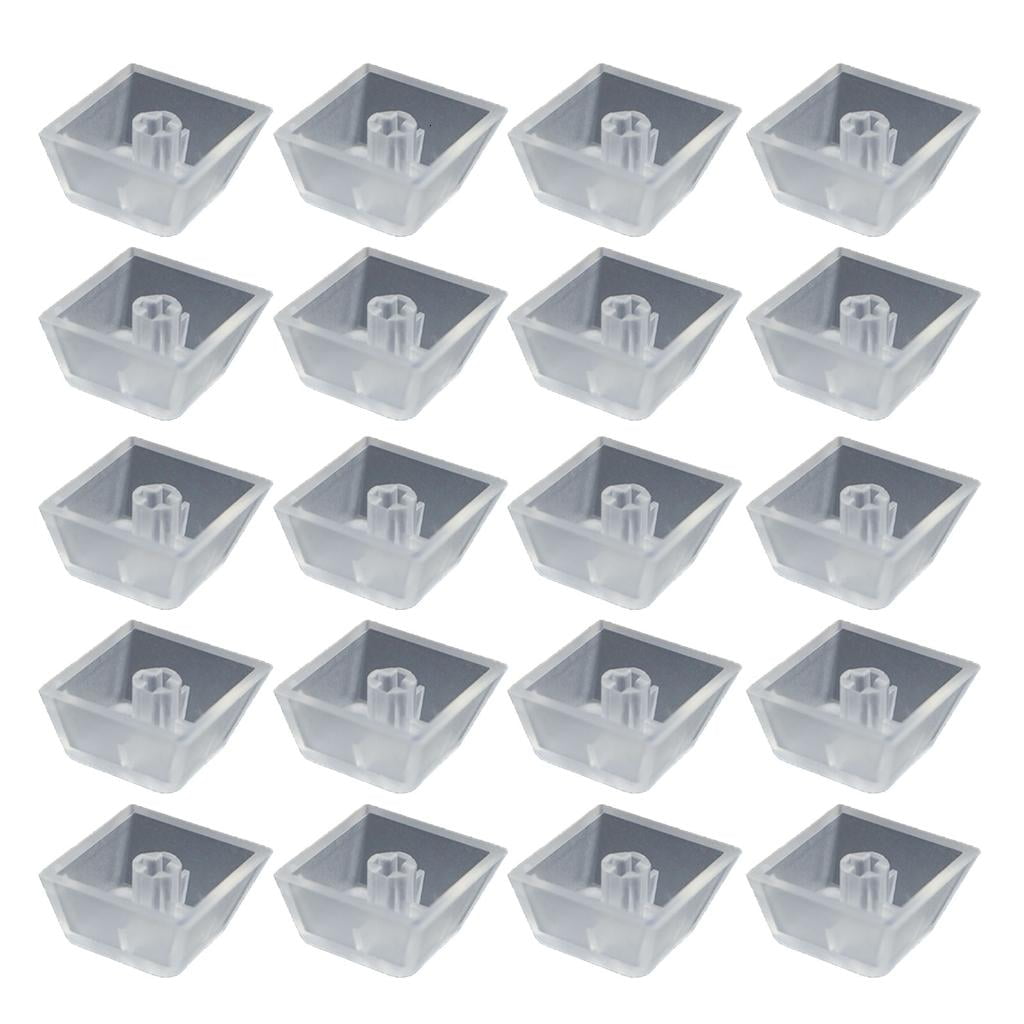 Necvior 1U Transparent Mechanical Keyboard Keys Blank Backlit Key Caps ...