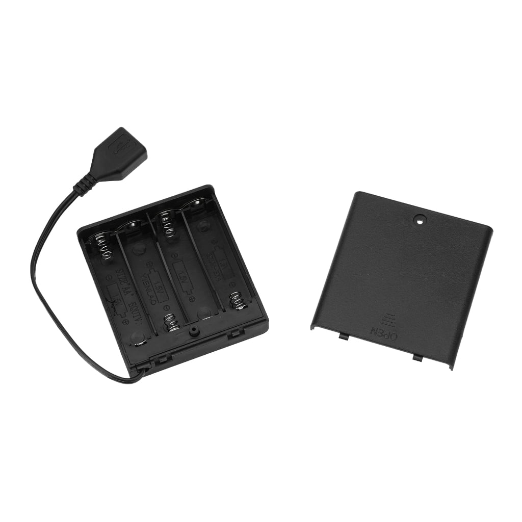 Necvior 2/3/4/6/8 Slot AA Battery Case AA Battery Case with Switches ...