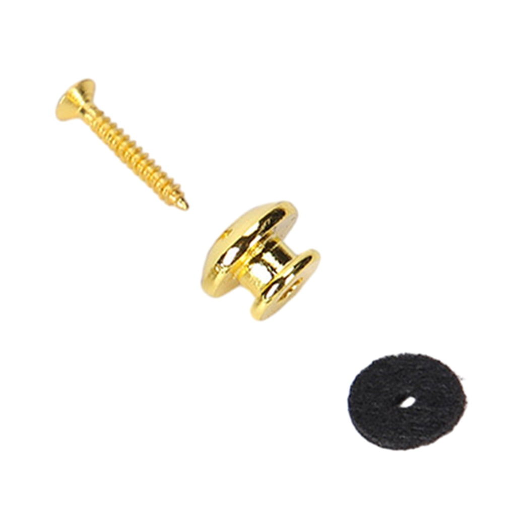 Necvior 2 Pcs Guitar Strap Lock Buttons Metal End Pins Security ...