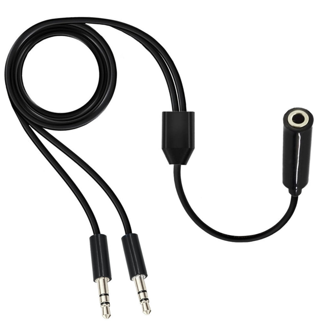 Necvior 2 in 1 3.5mm Earphone Splitter 3.5mm Male/Female to 2 Female ...