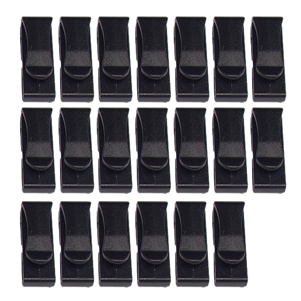 Necvior 20Pcs Webbing Ending Clip Adjust Keeper Buckles Connect Quick ...