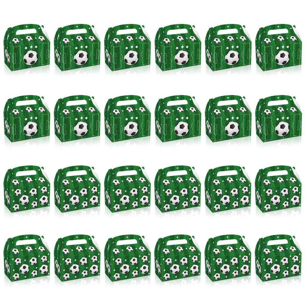 Necvior 24 Pcs Soccer Treat Boxes Soccer Themed Gift Boxes Cookie Boxes ...