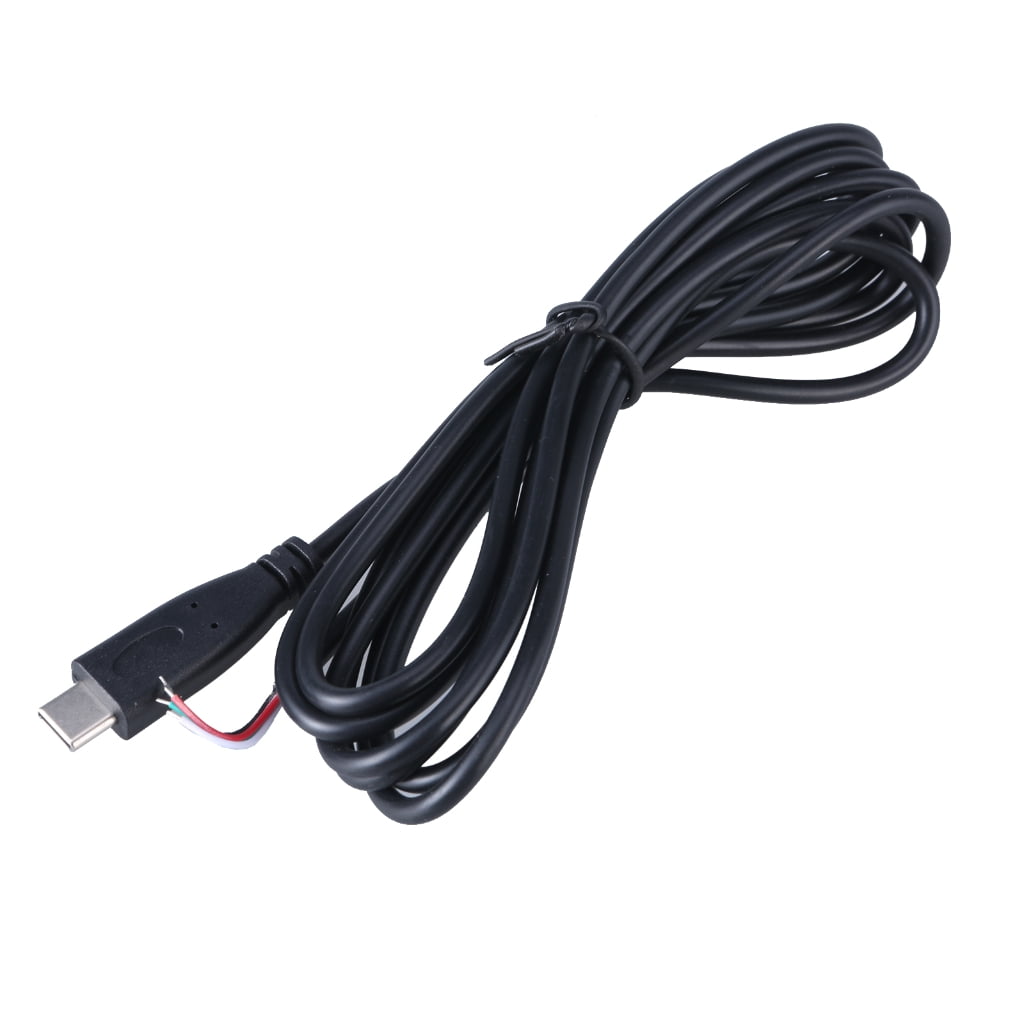 Necvior 25cm/1m/2m Type C Male to Open End 4Pin Power Cable Extension ...