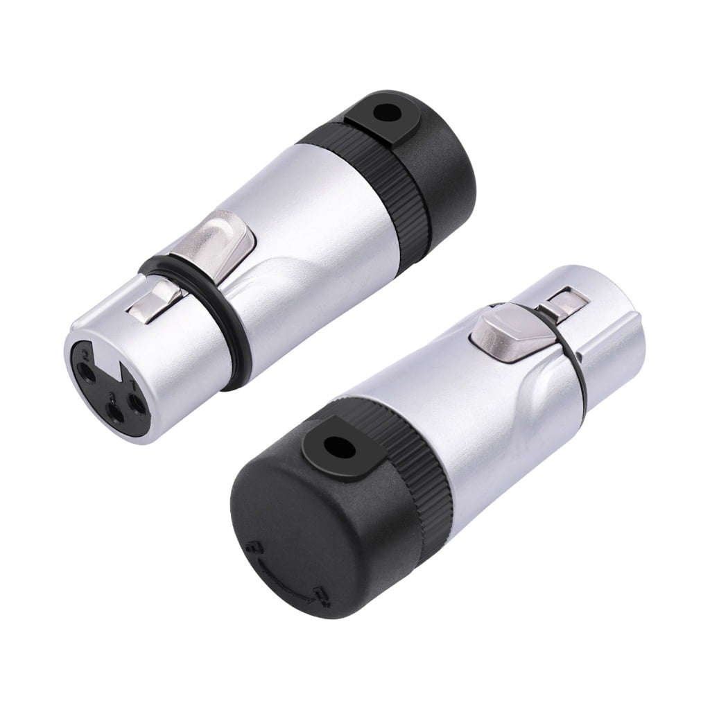 Necvior 2PCS 3Pin Mic Plugs Male And Female Auditory Connectors Solder ...